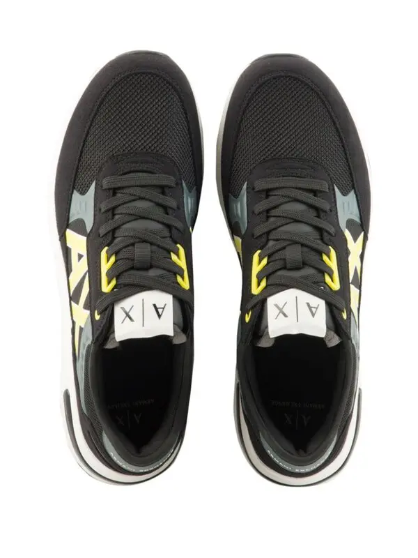 Armani Exchange Logo-print Low-top Sneakers - Black