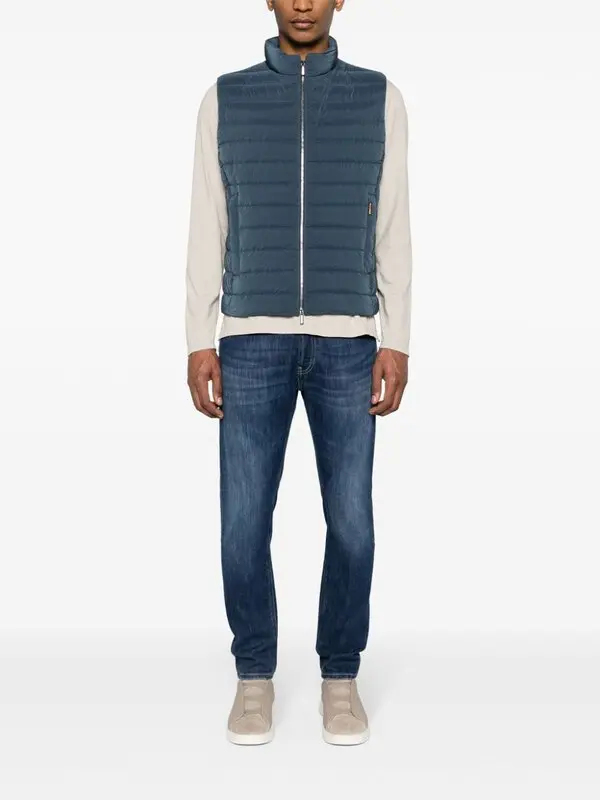 MOORER Stand-up Collar Padded Gilet