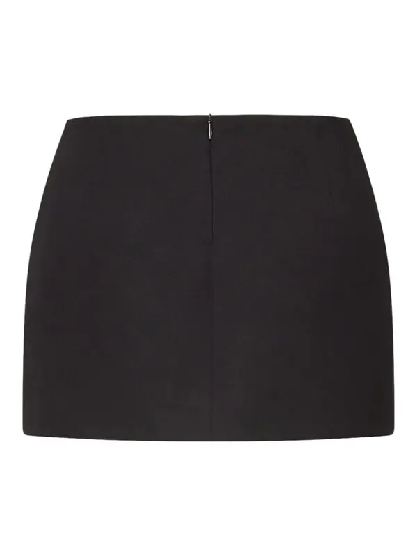 AREA Crystal-embellished Wool Mini Skirt