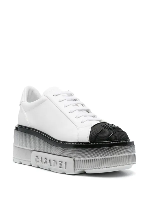 Casadei Nexus Leather Platform Sneakers