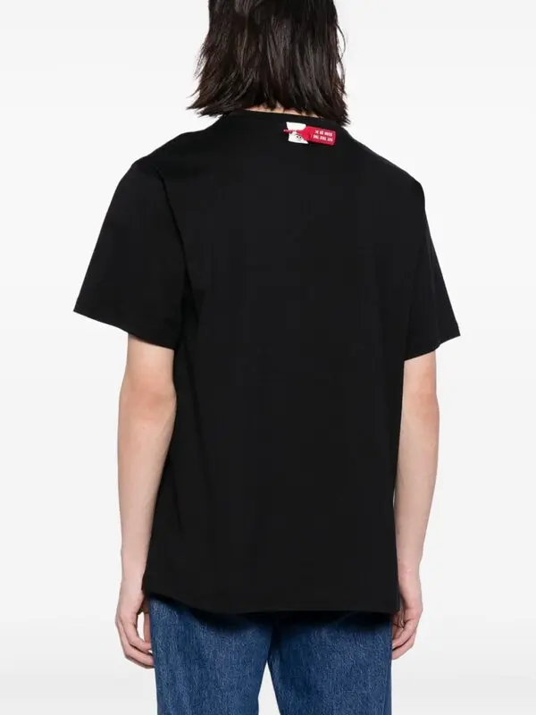 MOSTLY HEARD RARELY SEEN Red Runner Cotton T-shirt