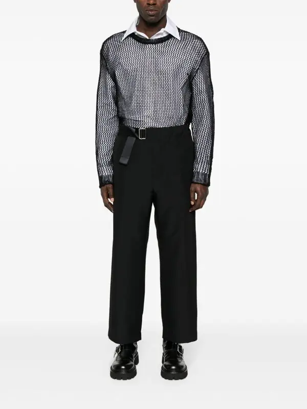 OAMC Belted Cotton Straight-leg Trousers