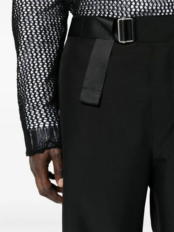 OAMC Belted Cotton Straight-leg Trousers