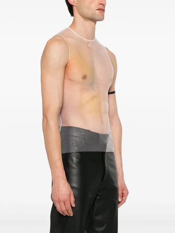 COURREGES Aura Tulle Top