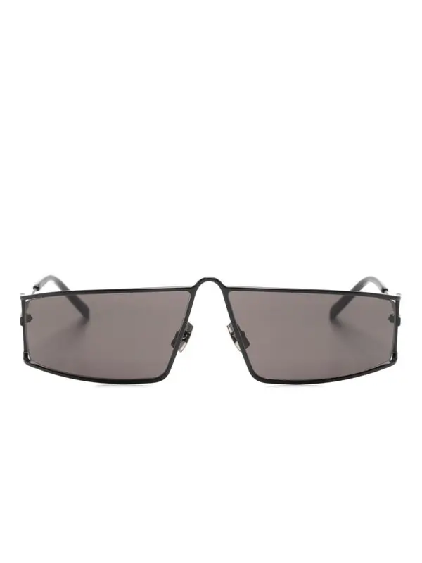 Saint Laurent Sl 606 Rectangle-frame Sunglasses - Black