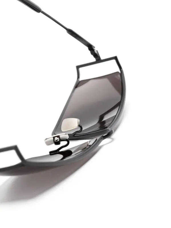 Saint Laurent Sl 606 Rectangle-frame Sunglasses - Black