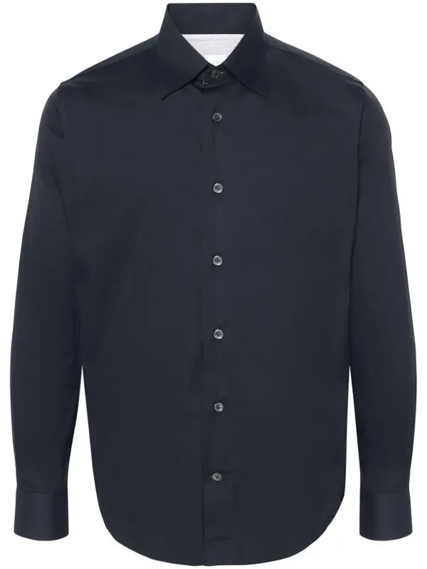 Eleventy Pointed-collar Shirt - Blue
