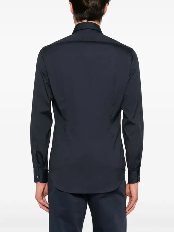 Eleventy Pointed-collar Shirt - Blue