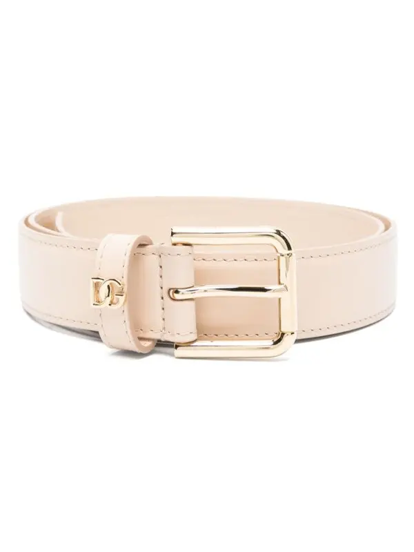 Dolce & Gabbana Logo-lettering Leather Belt - Pink