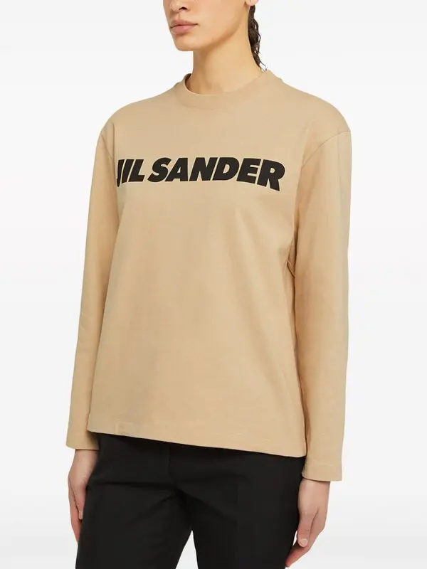 Jil Sander Logo T-Shirt - Brown - 43% Off | Editorialist
