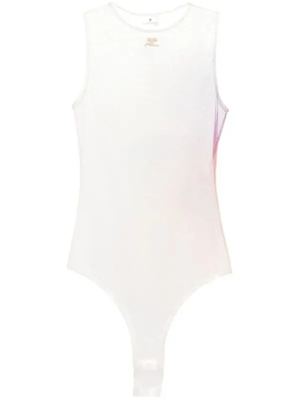 COURREGES Aura Tulle Bodysuit - Neutrals