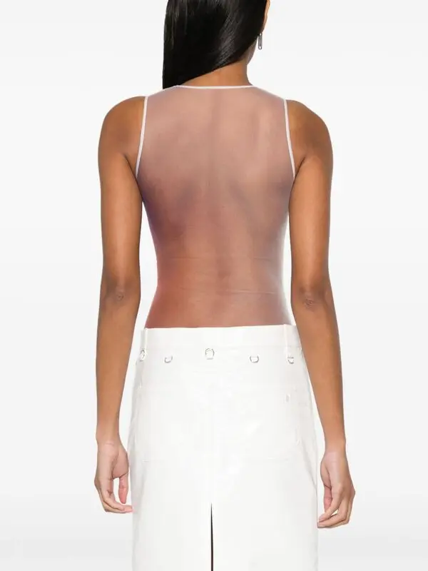 COURREGES Aura Tulle Bodysuit - Neutrals