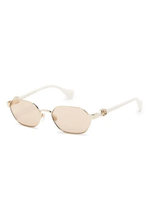 Gucci Geometric-frame Sunglasses - Neutrals