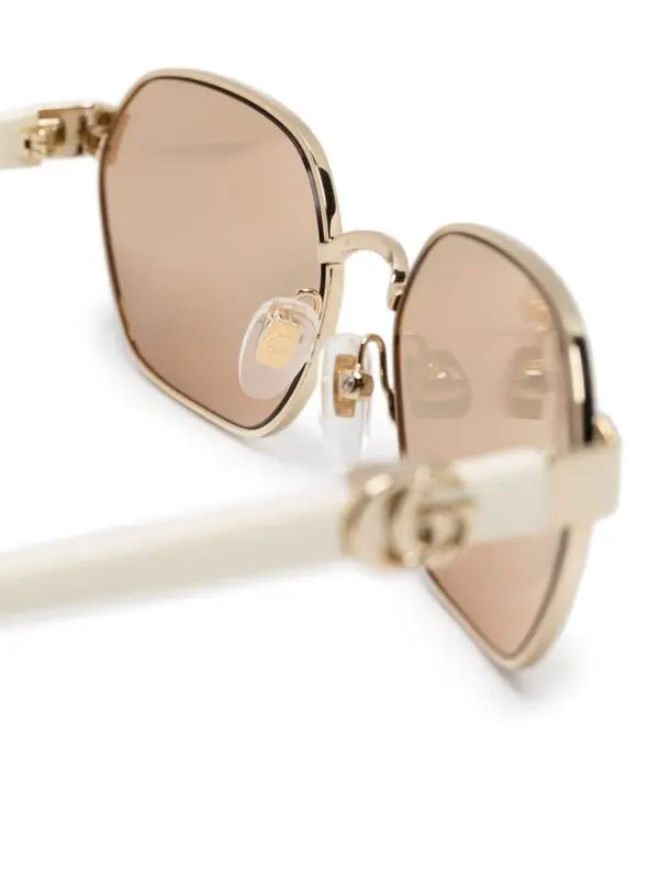 Gucci Geometric-frame Sunglasses - Neutrals