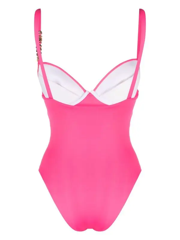 Moschino Plaque Belted Swimsuit