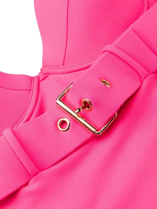 Moschino Plaque Belted Swimsuit