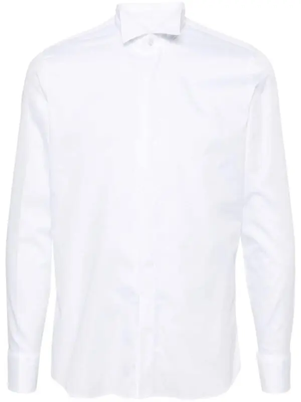 Tagliatore Wingtip-collar Cotton Shirt