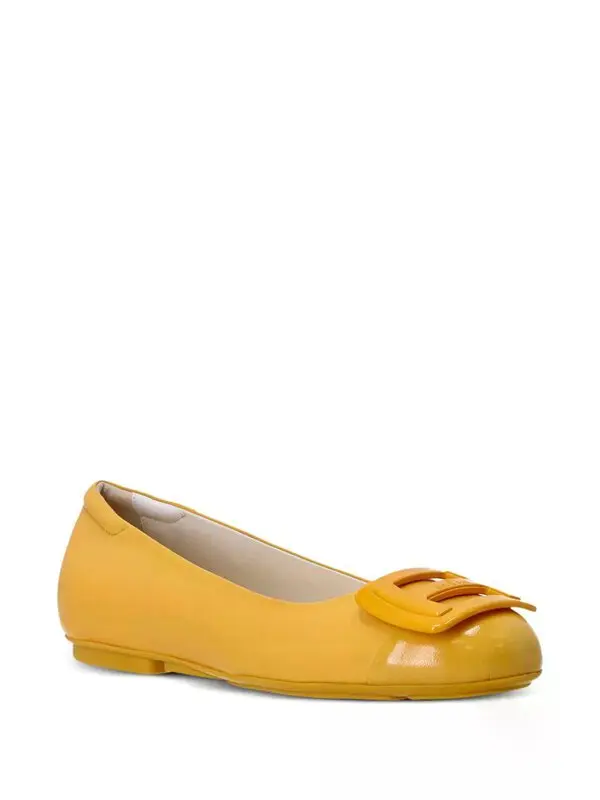 Hogan H661 Patent-leather Ballerina Shoes - Yellow