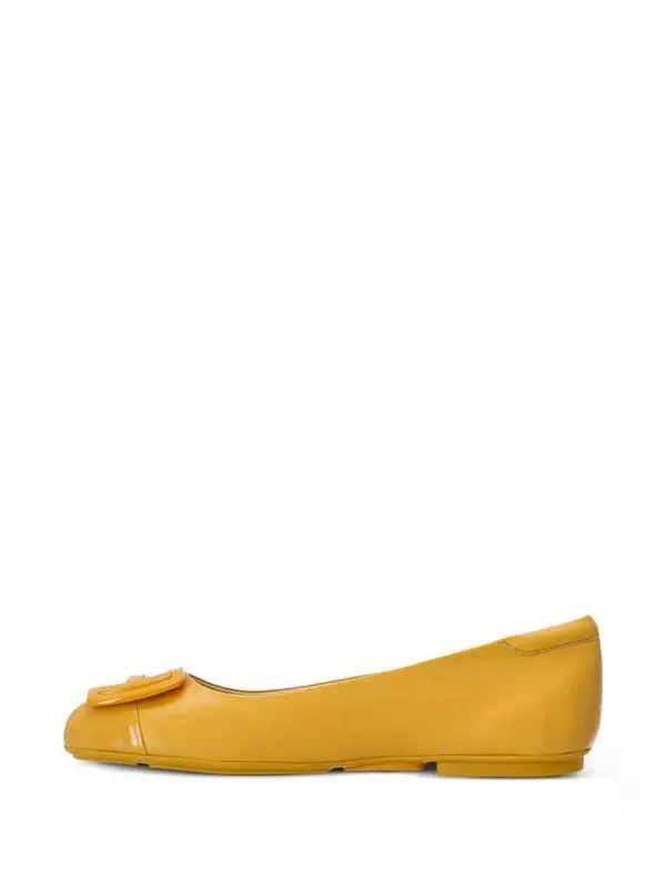 Hogan H661 Patent-leather Ballerina Shoes - Yellow