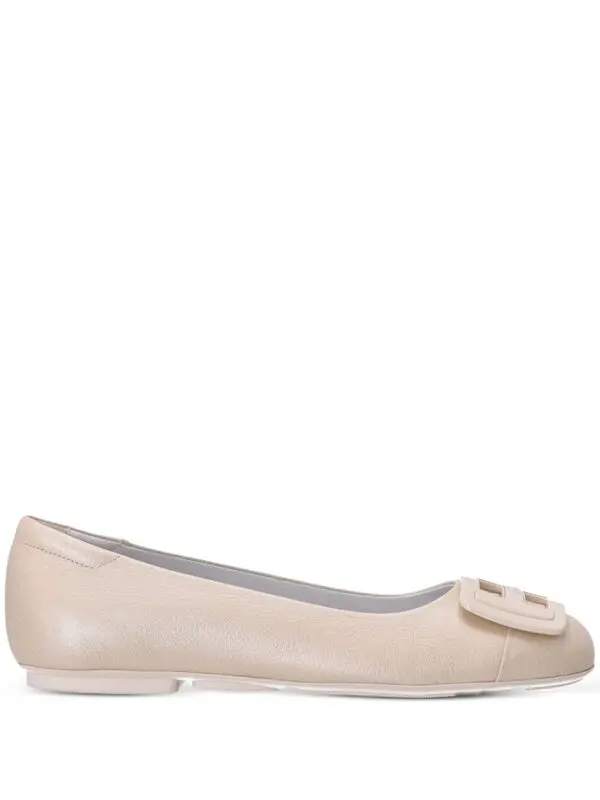 Hogan H661 Patent-leather Ballerinas - Neutrals