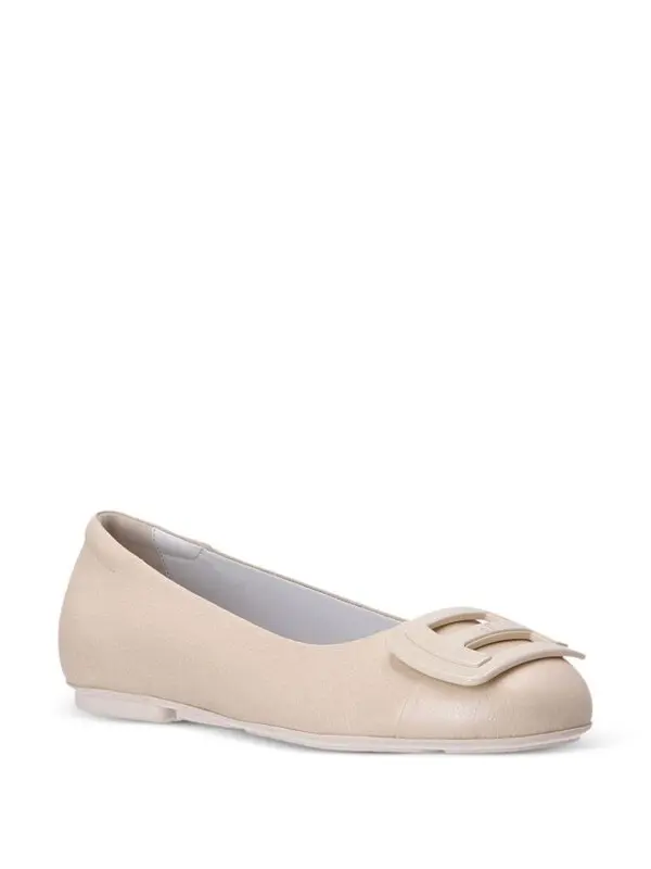 Hogan H661 Patent-leather Ballerinas - Neutrals
