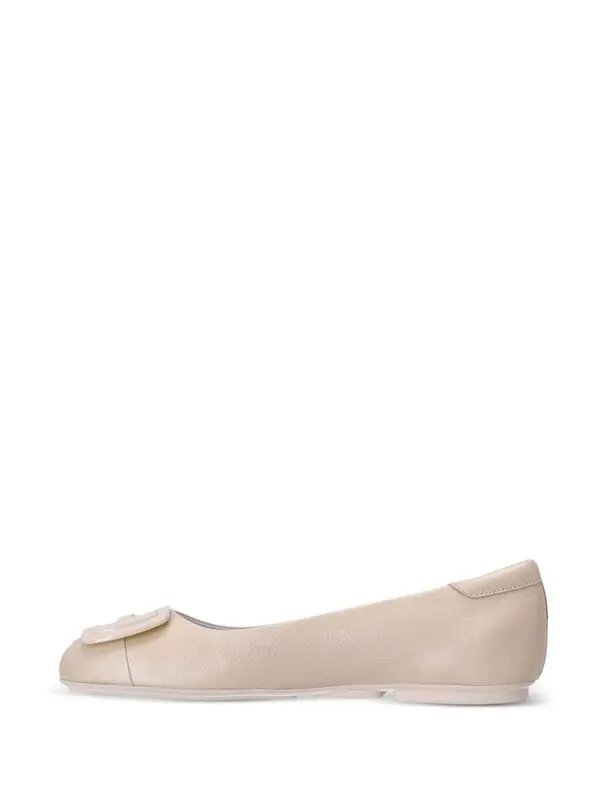 Hogan H661 Patent-leather Ballerinas - Neutrals