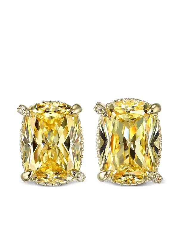 ANABELA CHAN 18kt Gold Vermeil Wing Diamond Earrings - Yellow