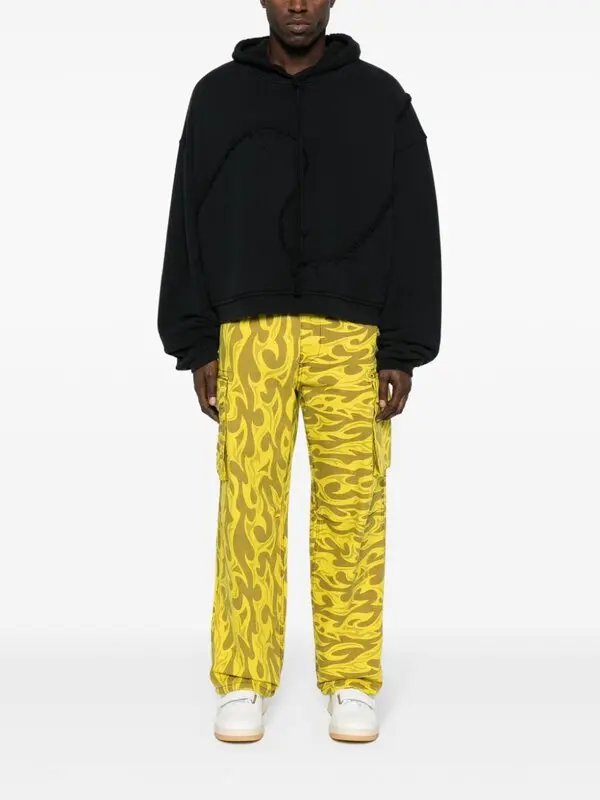 ERL Abstract-print Cargo Pants - Yellow