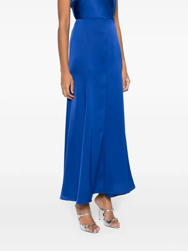 Philosophy Di Lorenzo Serafini Satin Maxi Flared Skirt