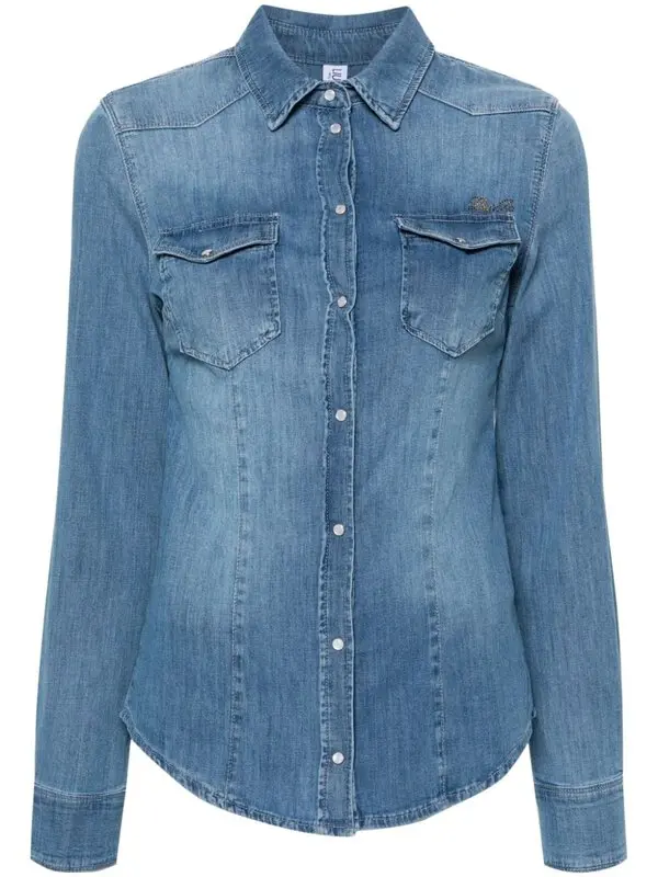 Liu Jo Logo-appliqué Denim Shirt