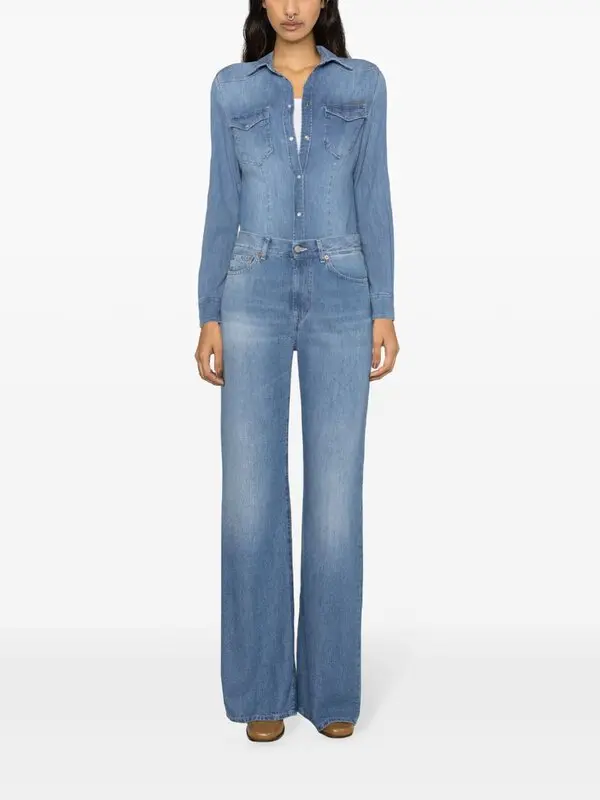 Liu Jo Logo-appliqué Denim Shirt