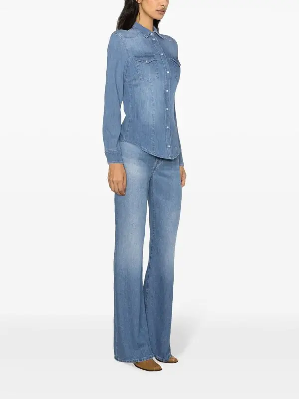 Liu Jo Logo-appliqué Denim Shirt
