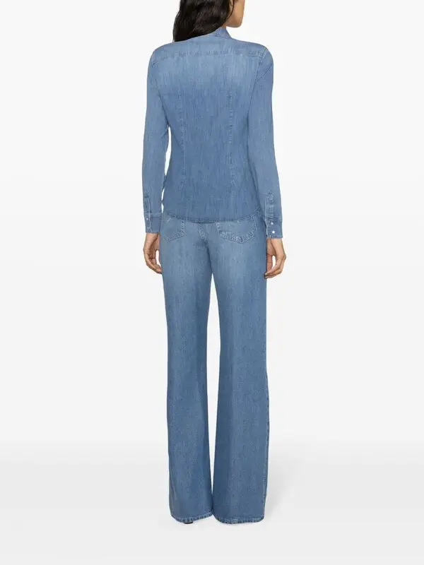 Liu Jo Logo-appliqué Denim Shirt
