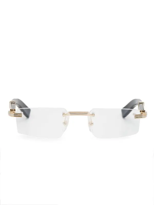 CARTIER Rimless Rectangle-frame Glasses - Grey