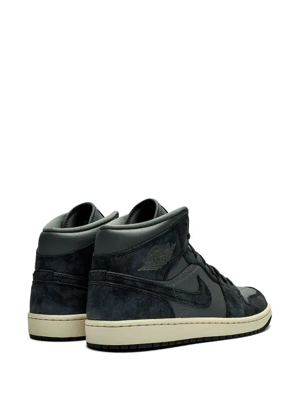 JORDAN Air 1 Mid Distressed Smoke Sneakers - Grey