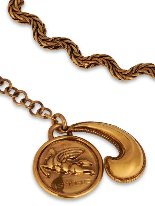 Etro Logo-charm Chain Necklace