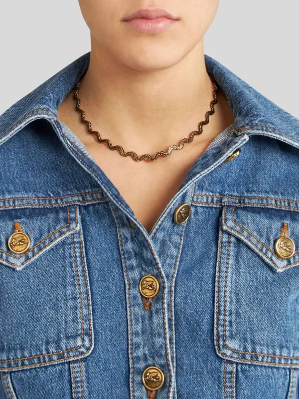 Etro Logo-charm Chain Necklace