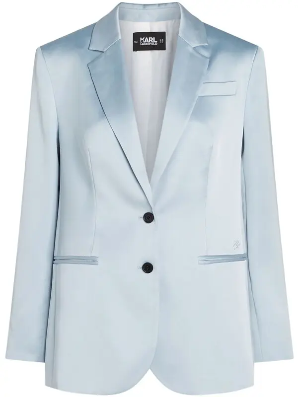 Karl Lagerfeld Single-breasted Blazer - Blue