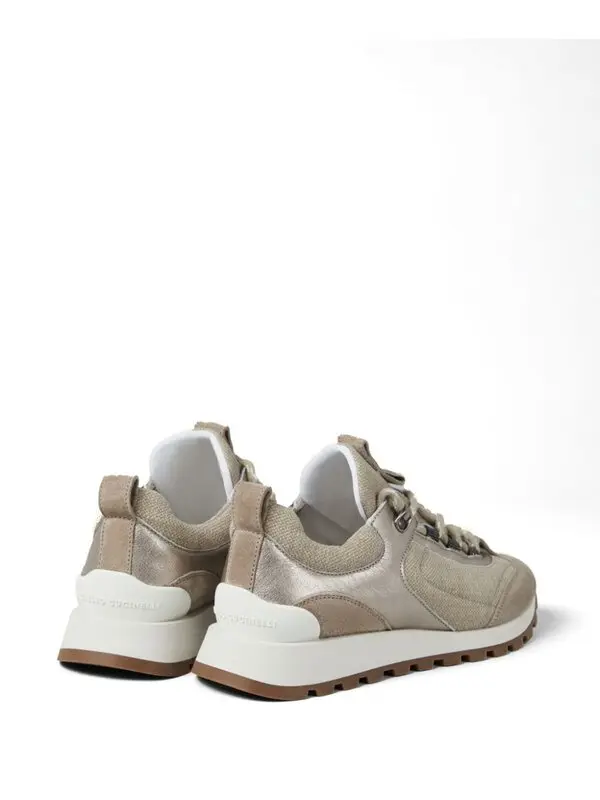 Brunello Cucinelli Panelled Lace-up Sneakers