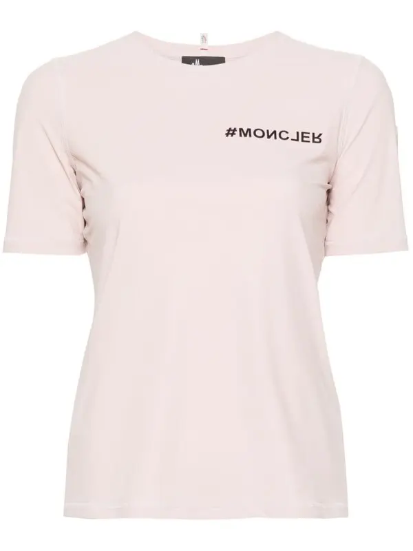 Moncler Logo-embossed Technical-jersey T-shirt