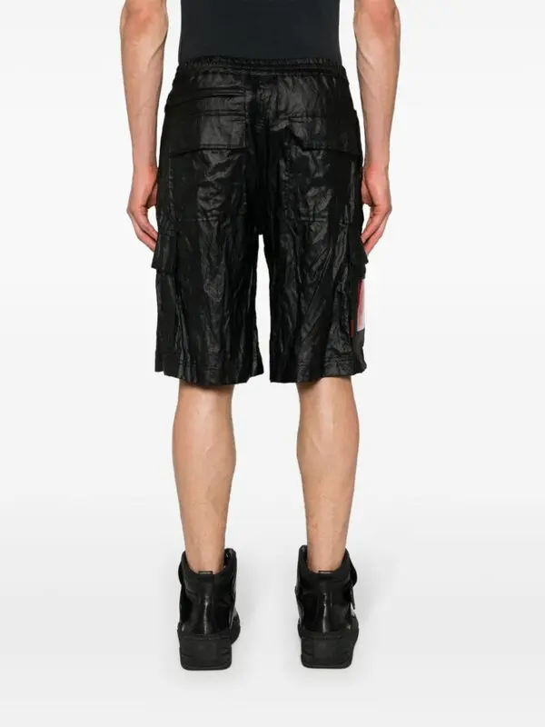 44 LABEL GROUP Crinkled-finish Cargo Shorts