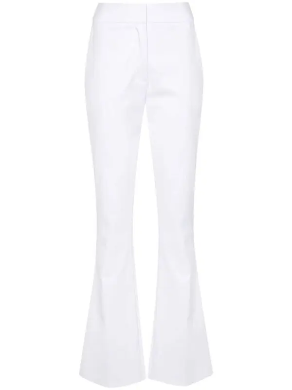 GENNY Twill Flared Trousers - White