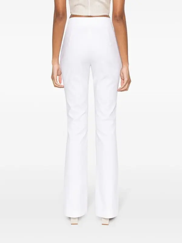 GENNY Twill Flared Trousers - White