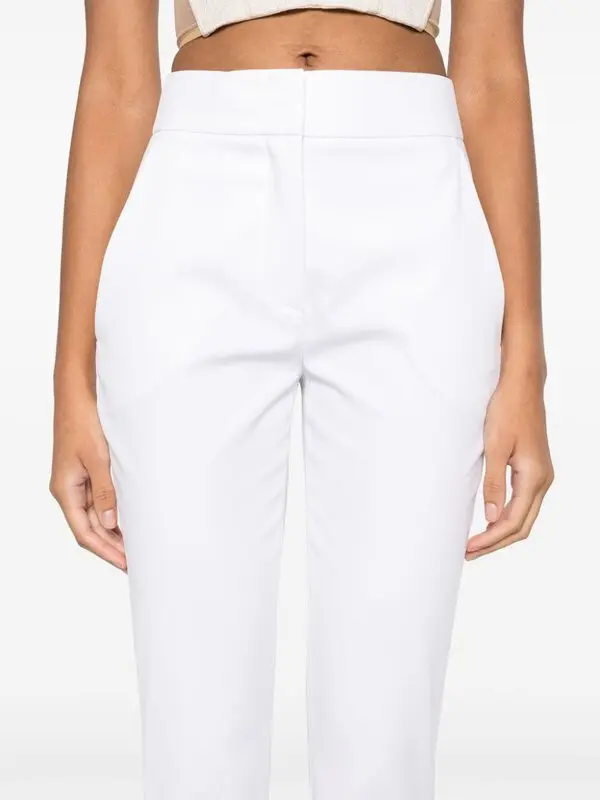 GENNY Twill Flared Trousers - White