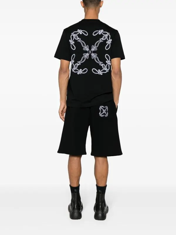 Off-White Bandana Skate Sweatshorts - Black