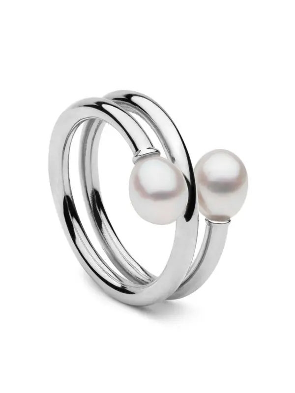 AUTORE MODA 9kt Gold Camille Pearl Ring - White