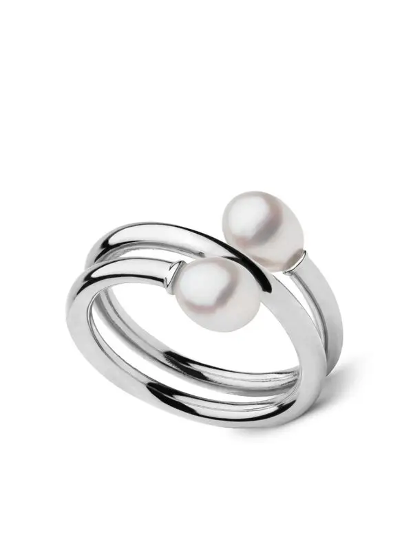 AUTORE MODA 9kt Gold Camille Pearl Ring - White