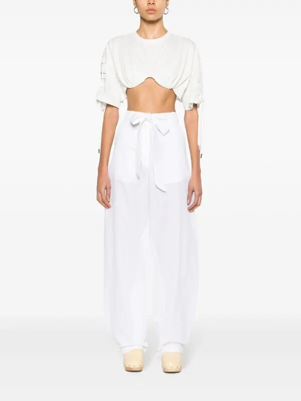 Pinko Belted Wide-leg Trousers
