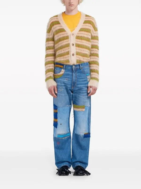 Marni Patchwork Straight-leg Jeans