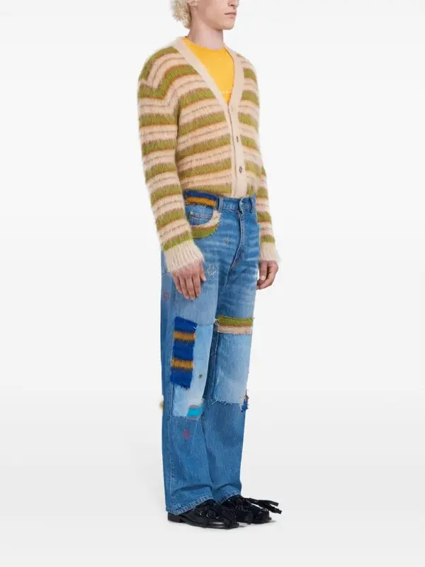 Marni Patchwork Straight-leg Jeans